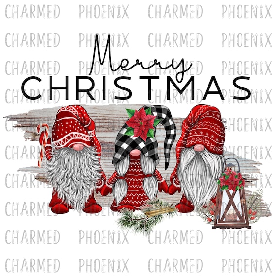 Merry Christmas Gnomes-png-jpeg-sublimation-t | Etsy