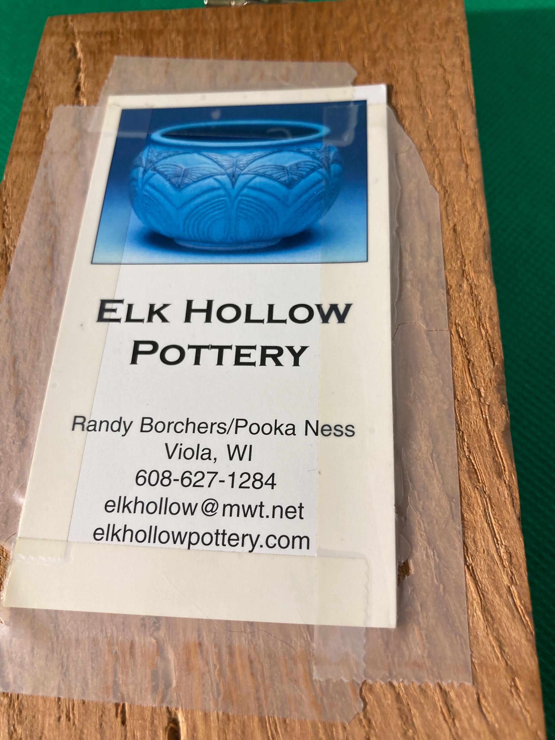 Elk Hollow Pottery 6-1/2” X 3-1/4” Leaves, Tree, Artist Inspired ...