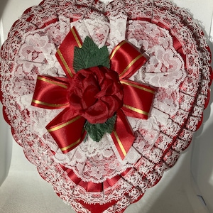 Vintage, Collectible, Frilly, Lace, Red, Valentine Chocolate Candy ...