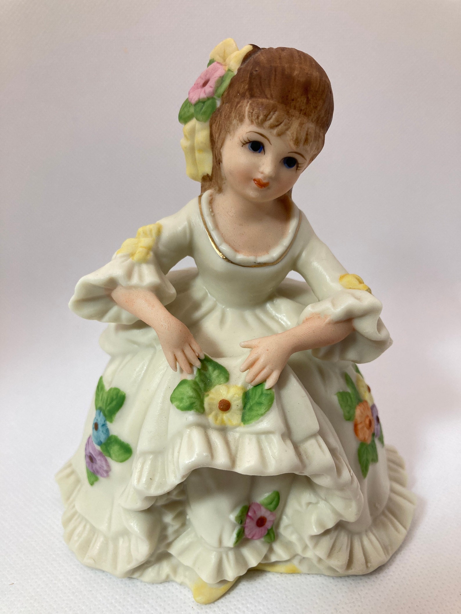 Vintage Lefton Antique Hand-painted Lady Girl Figurine - Etsy