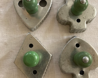 Vintage Red / Green 9 Wood Handled Cookie Cutters - Etsy