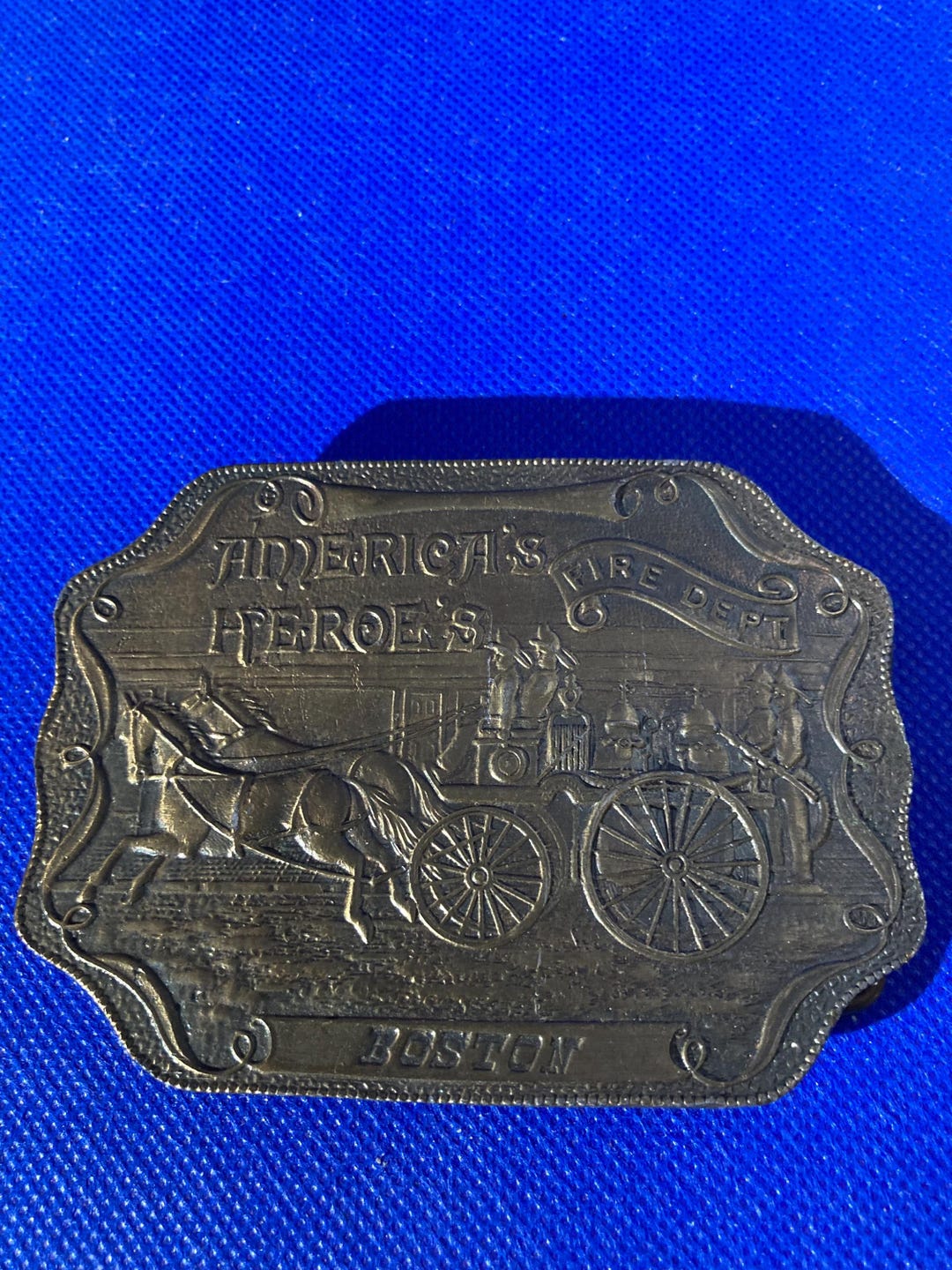 Boston Fire Department Belt Buckle 4 X 2 3/4 . - Etsy