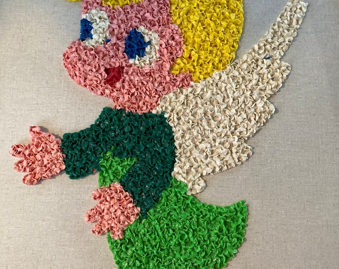Vintage, Mid-century, Modern, Popcorn, Art, Melted, Plastic, Christmas ...