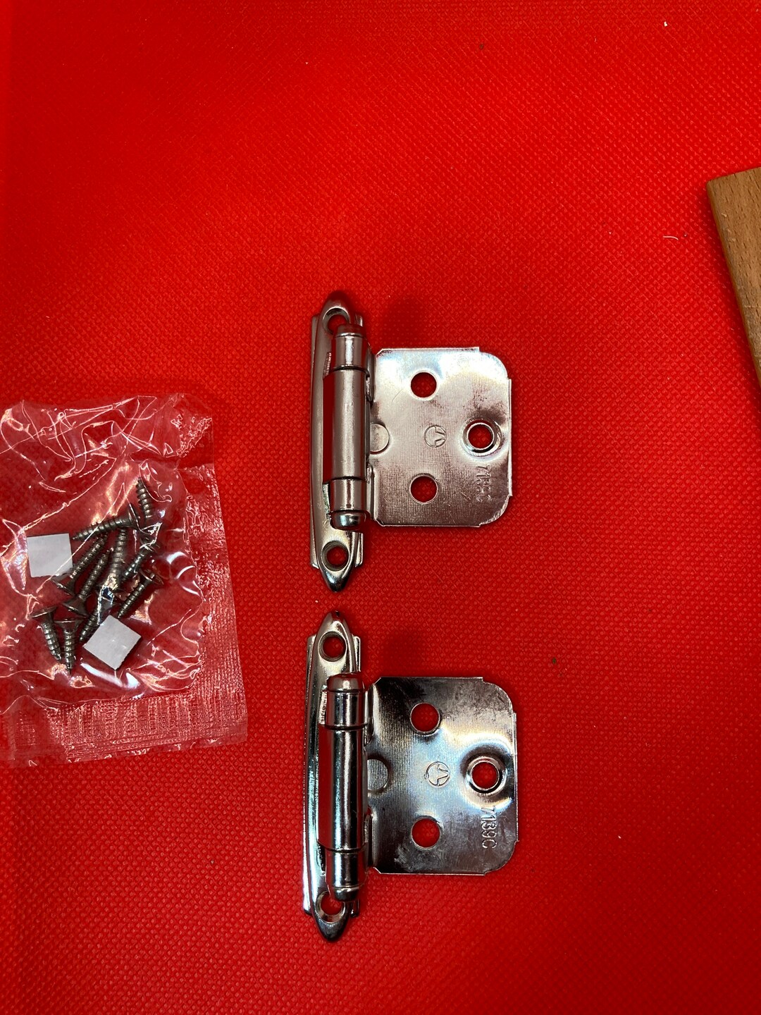 Surface Hinges, Pair, Amerock, Allison, 69201, Silver, Kitchen Cabinet ...