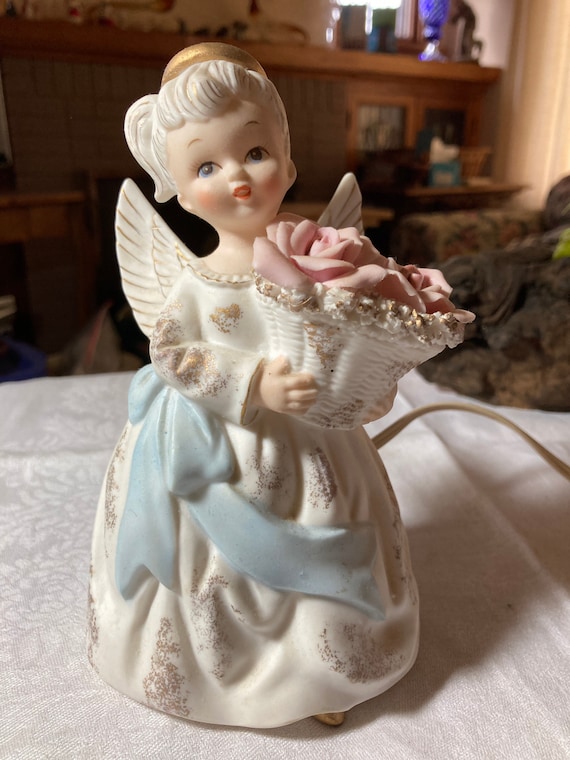 Art & Collectibles porcelain Lefton angel night light Japan hand ...
