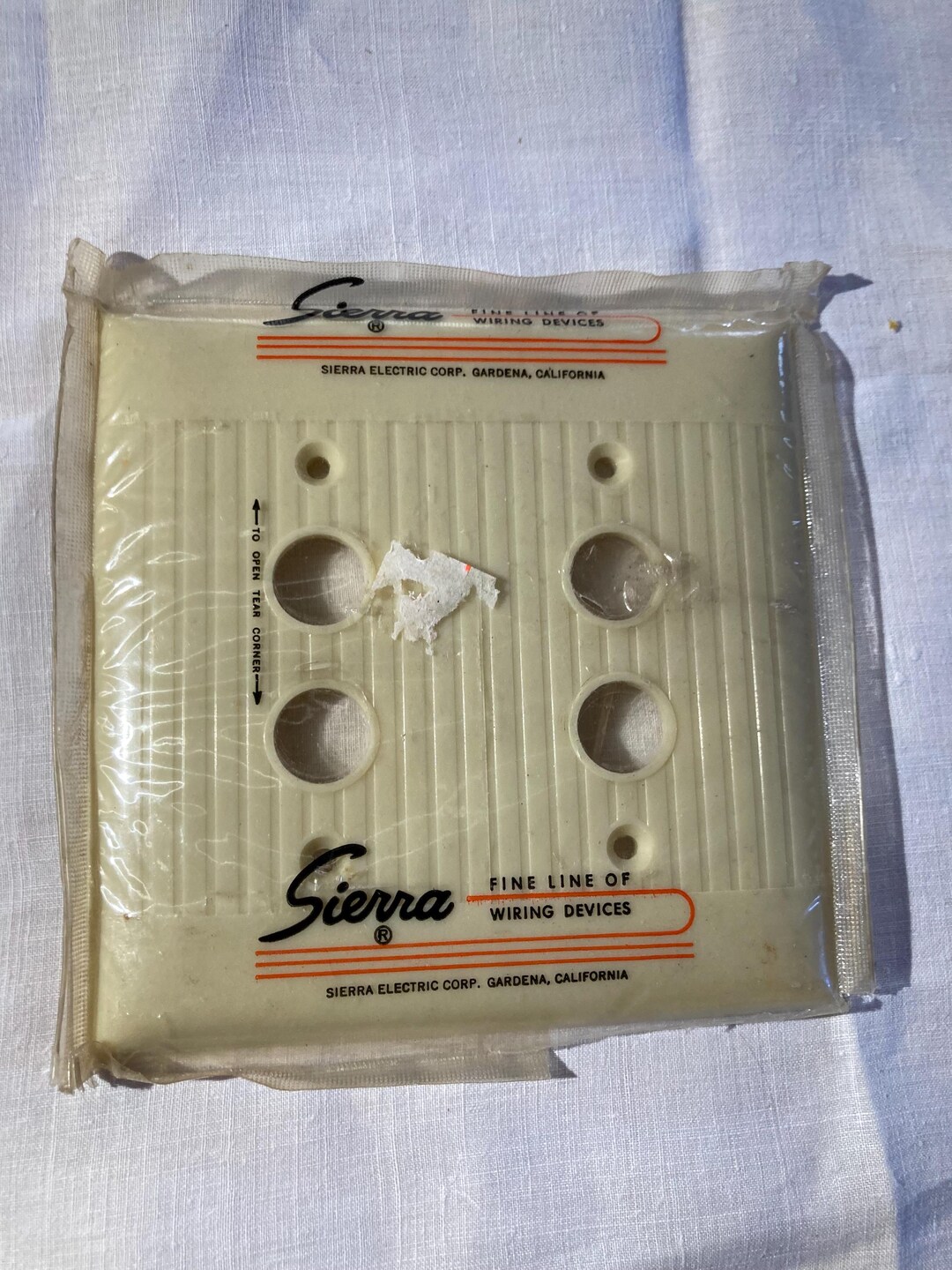 Vintage Bakelite, Cable Wall Plate, Cover, Sierra Electric, 4-gang Hole ...