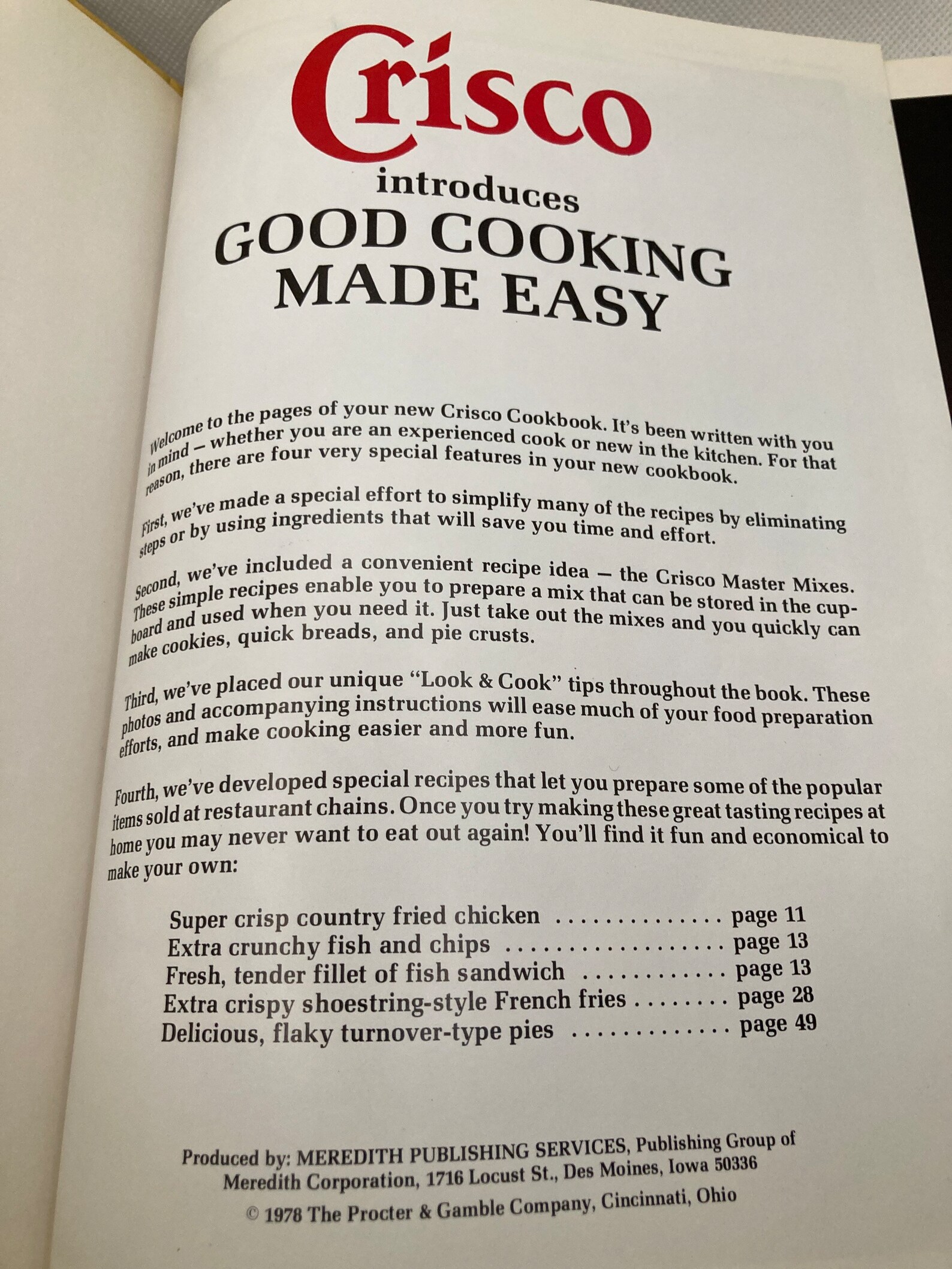 Vintage Crisco Cooking Good Cooking Made Easy. Copyright - Etsy