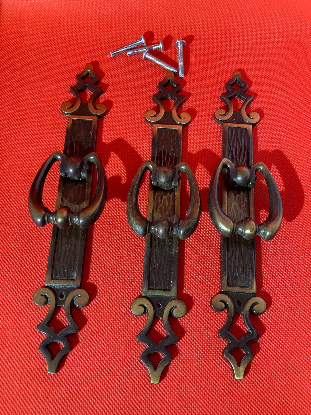 Vintage, Set of 3, PAT. Pending. Cabinet Door Pulls 31 - Etsy