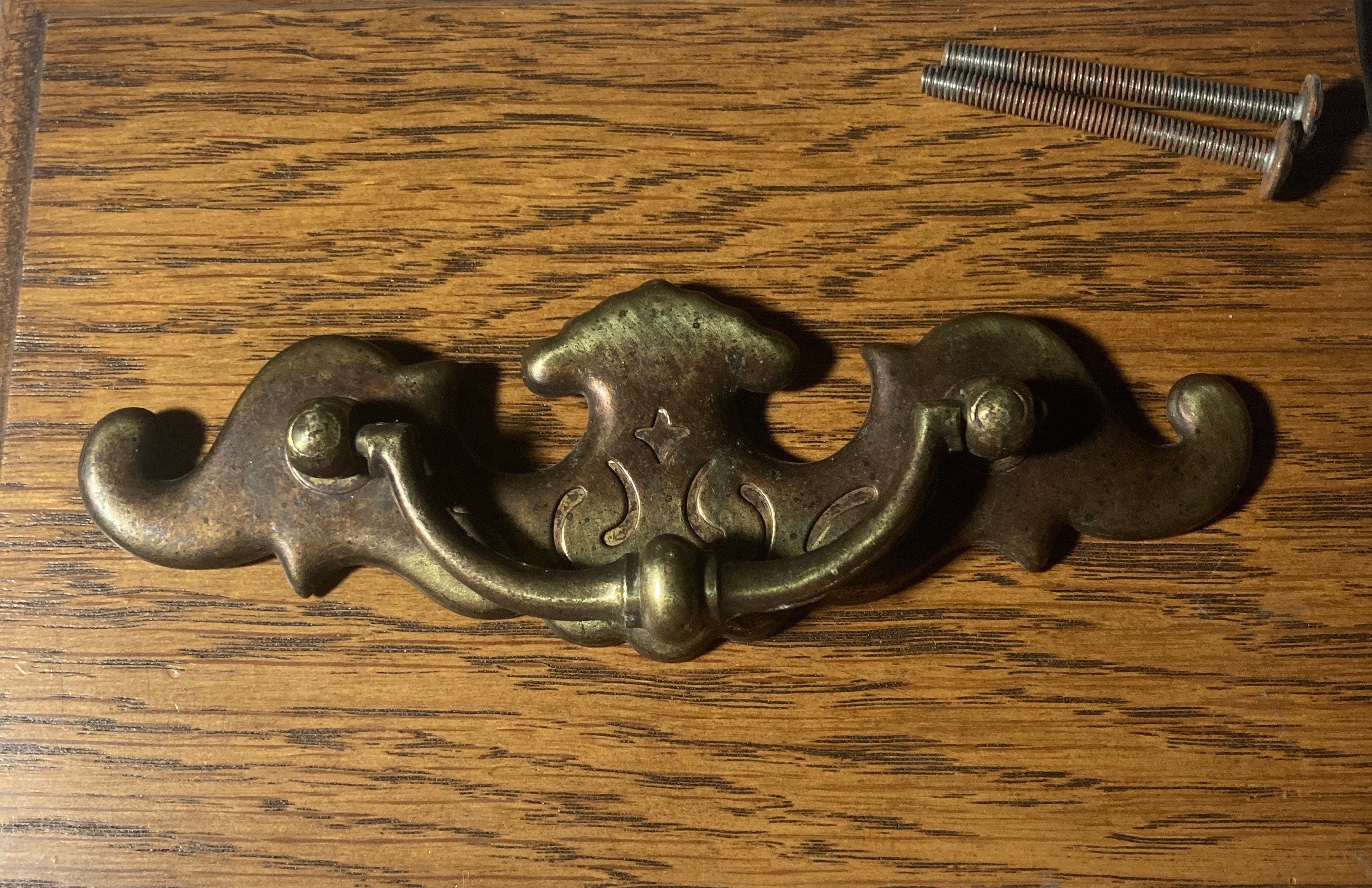 Vintage Embossed Brass 5-1/2 Chippendale Hardware Pulls | Etsy