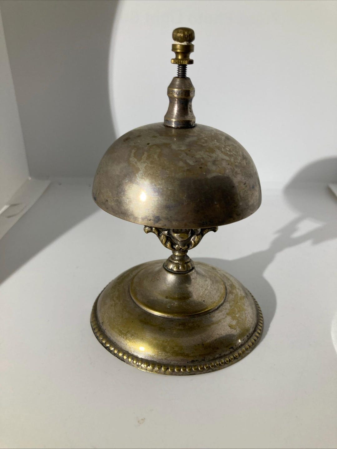 Antique Brass Hotel Front Desk Counter Service Bell. PAT’D 1868-1870 ...