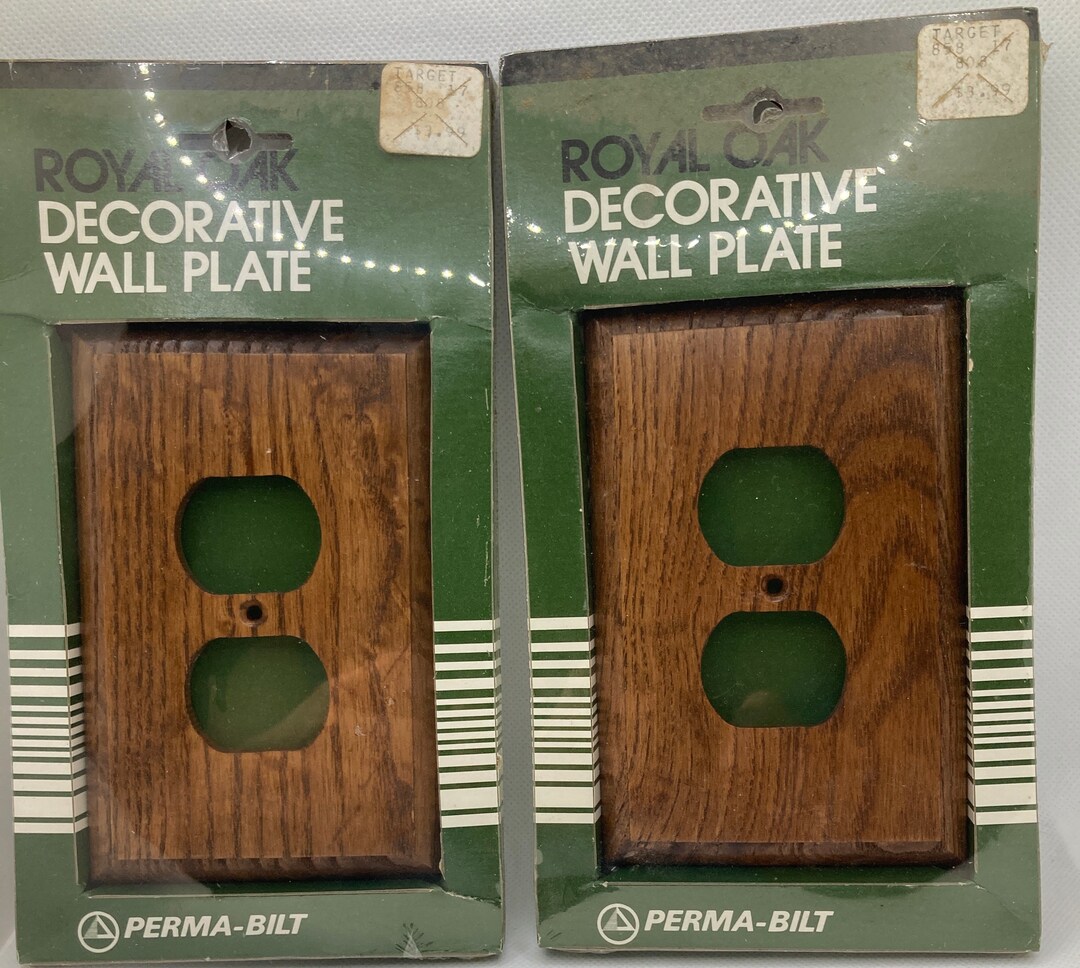 New in Package. Lot of 2 Oak Electrical Plates. Nice Wood Oak, Duplex ...