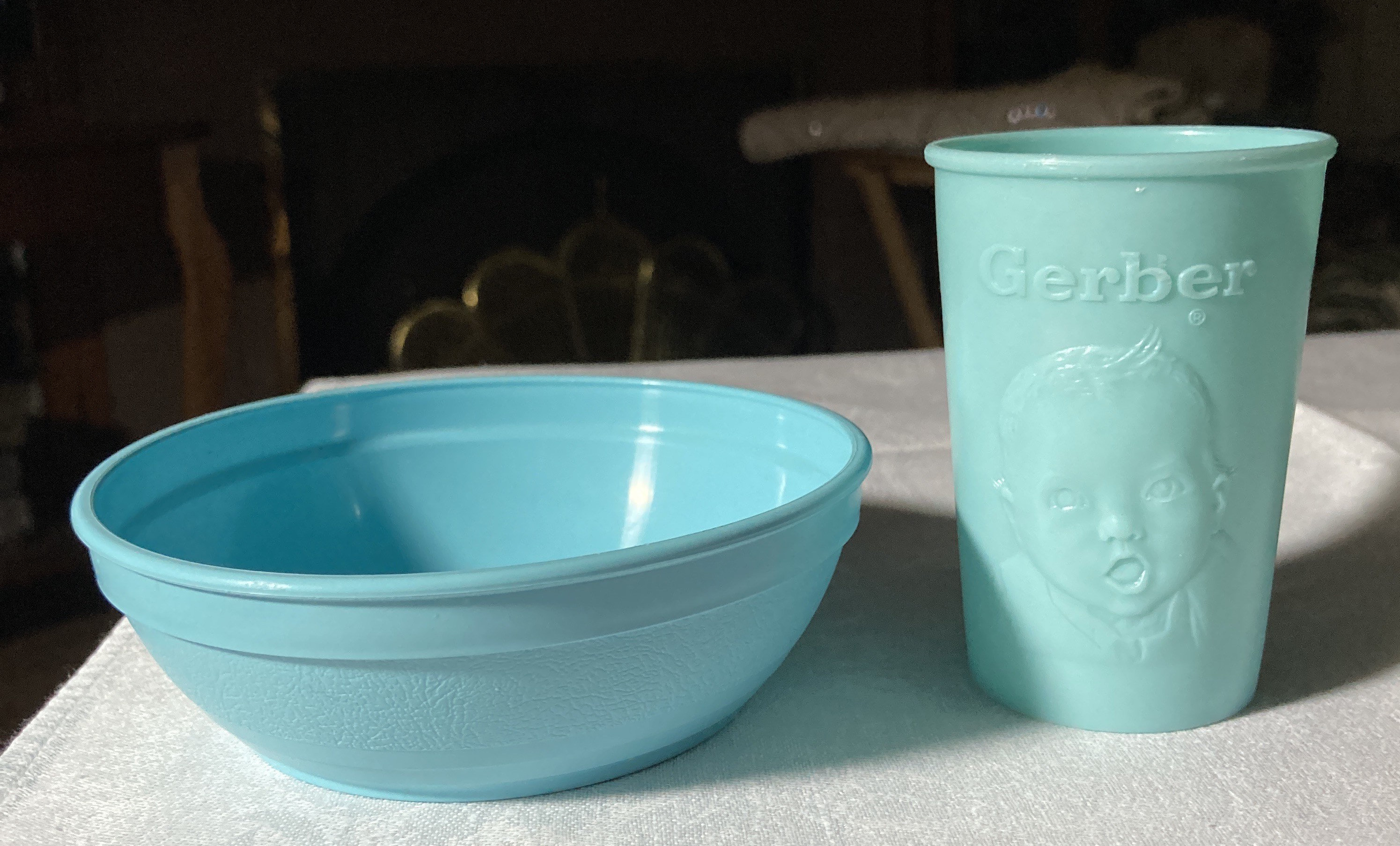 Vintage Childs Gerber Plastic Cup and Bowl | Etsy