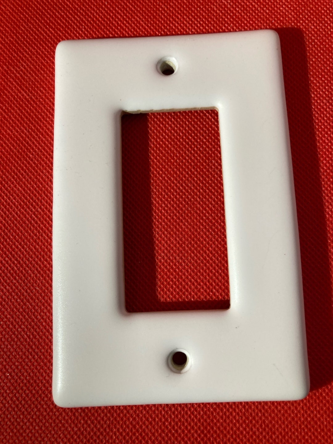 Vintage Bone White, Matt Finish, Porcelain, Ceramic, Electrical Outlet ...