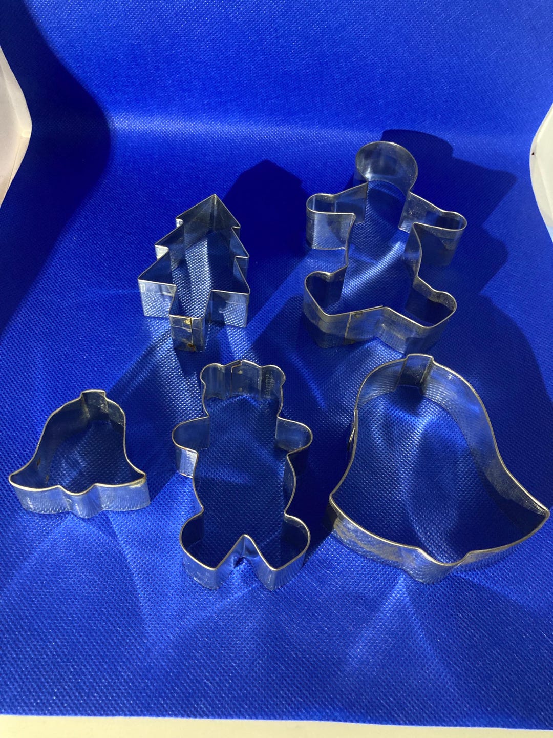 Vintage Set of 5, Metal Christmas Cookie Cutters - Etsy