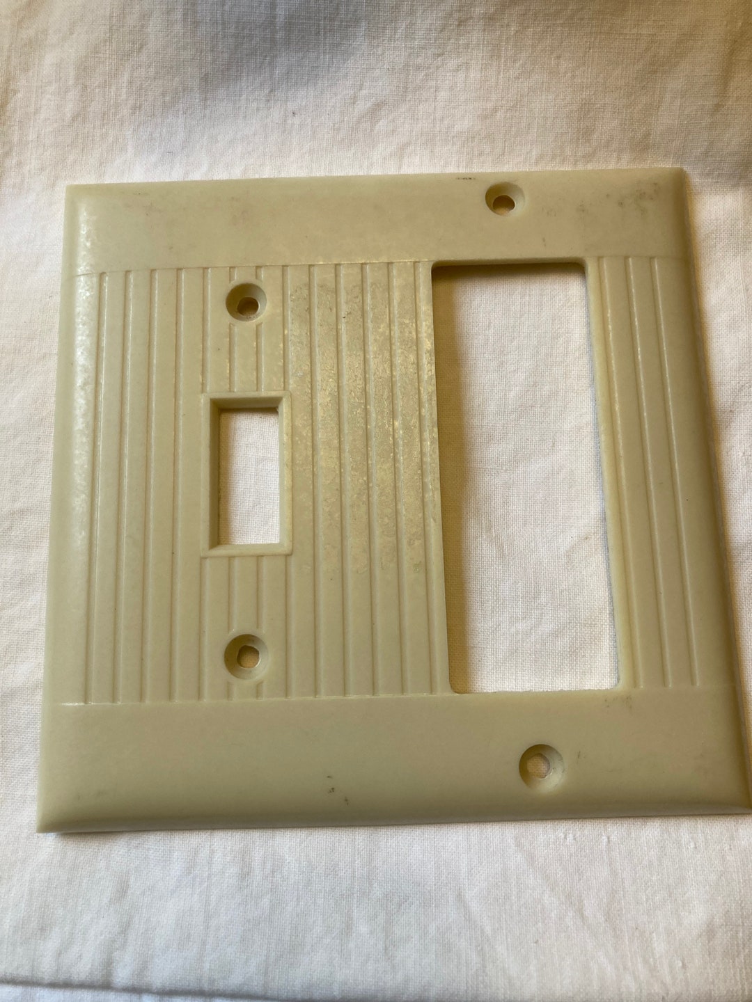 Vintage, Ivory, Sierra, Switch Plate, Cover Plate, Bakelite, Ribbed. - Etsy