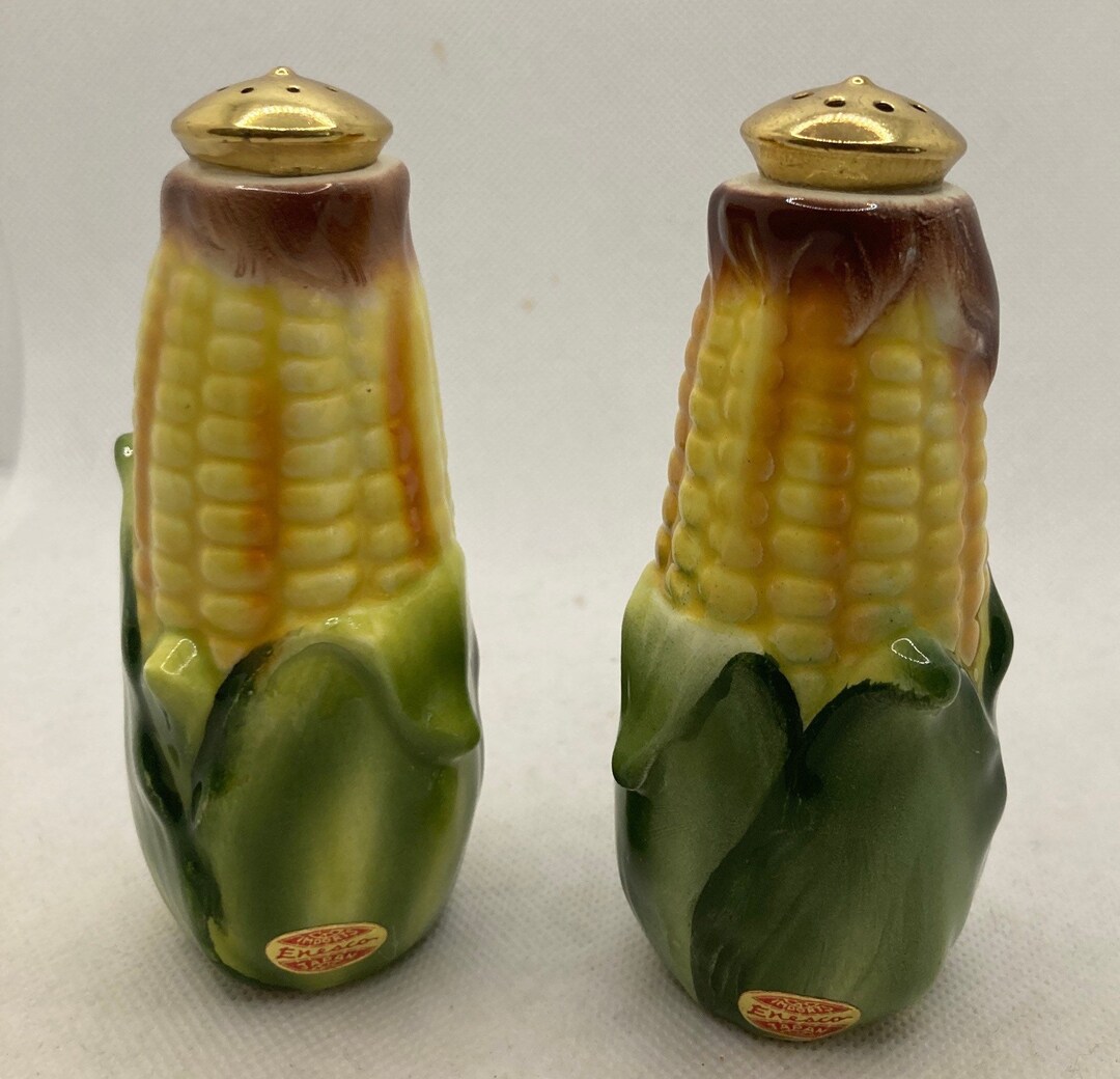 Vintage, Antique, Enesco, Pottery, Corn on the Cob, Salt and Pepper ...