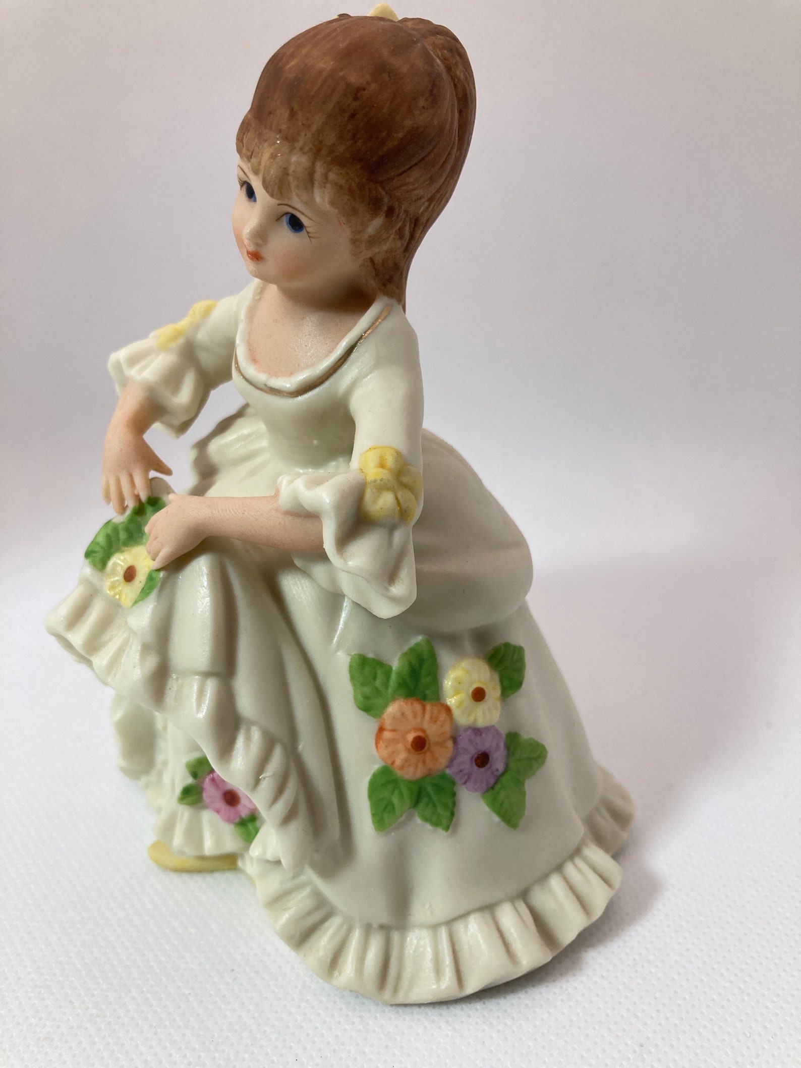 Vintage Lefton Antique Hand-painted Lady Girl Figurine - Etsy