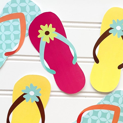Flip Flop Garland Flip Flop Banner Flop Flop Decorations - Etsy