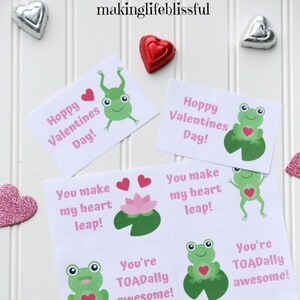 Valentine Printable Frog Cards - Etsy