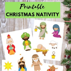 Printable Nativity for Christmas, Christmas Nativity Advent, Nativity ...