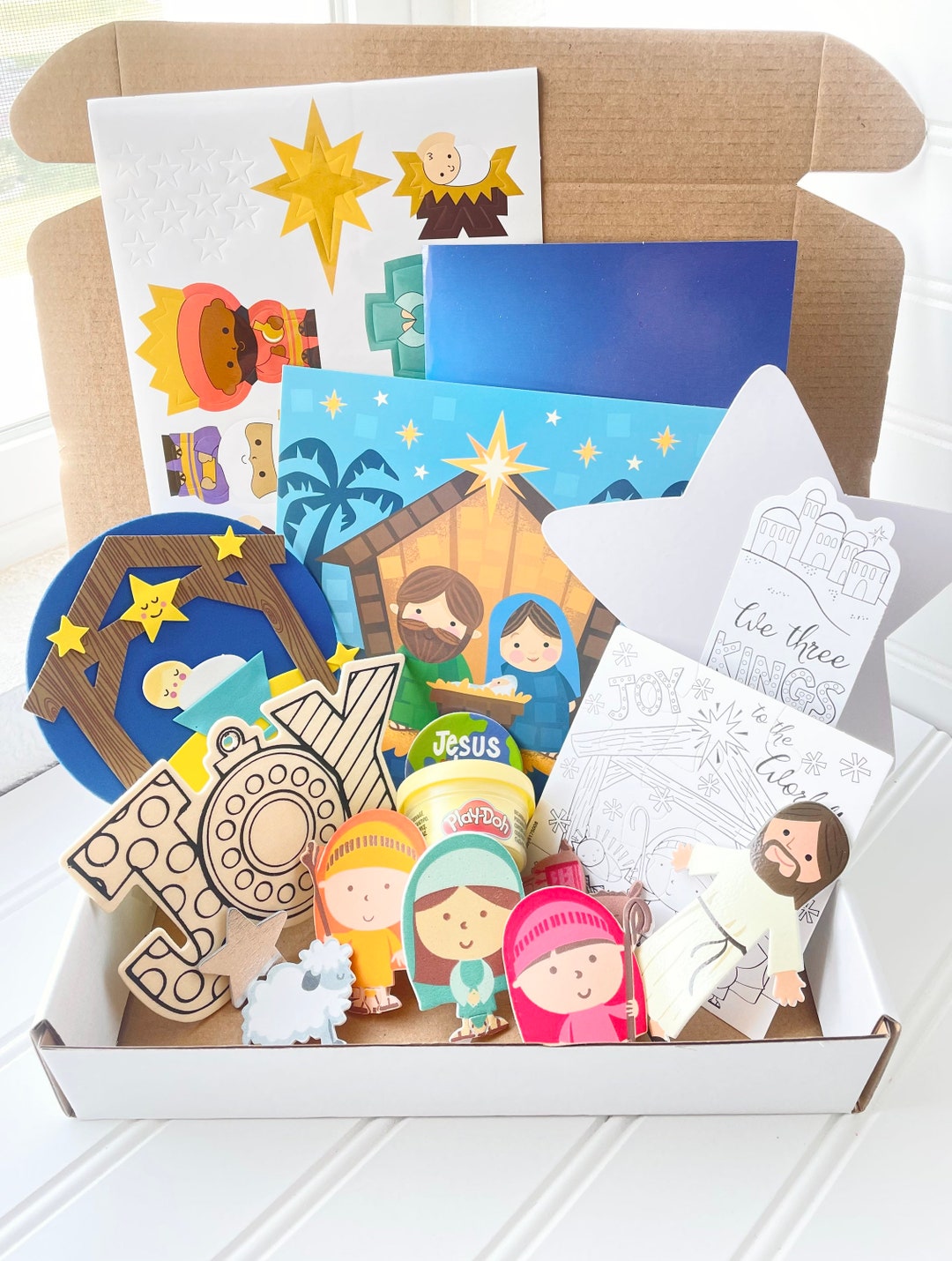 Christmas Nativity Activity Kit, Christmas Busy Box for Kids, Kids ...