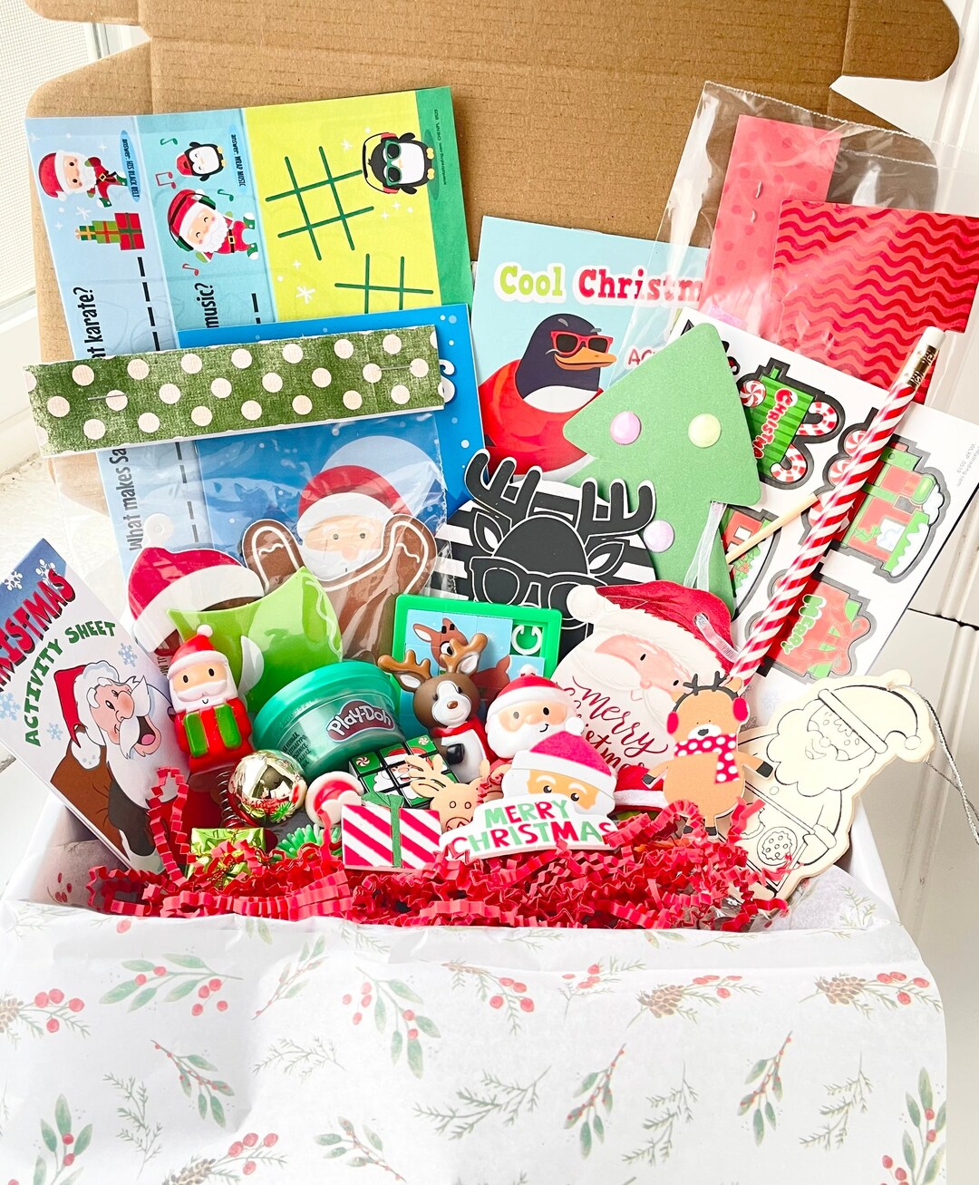 Kids Christmas Gift Box, Kids Busy Box Christmas, Kids Craft Kit ...