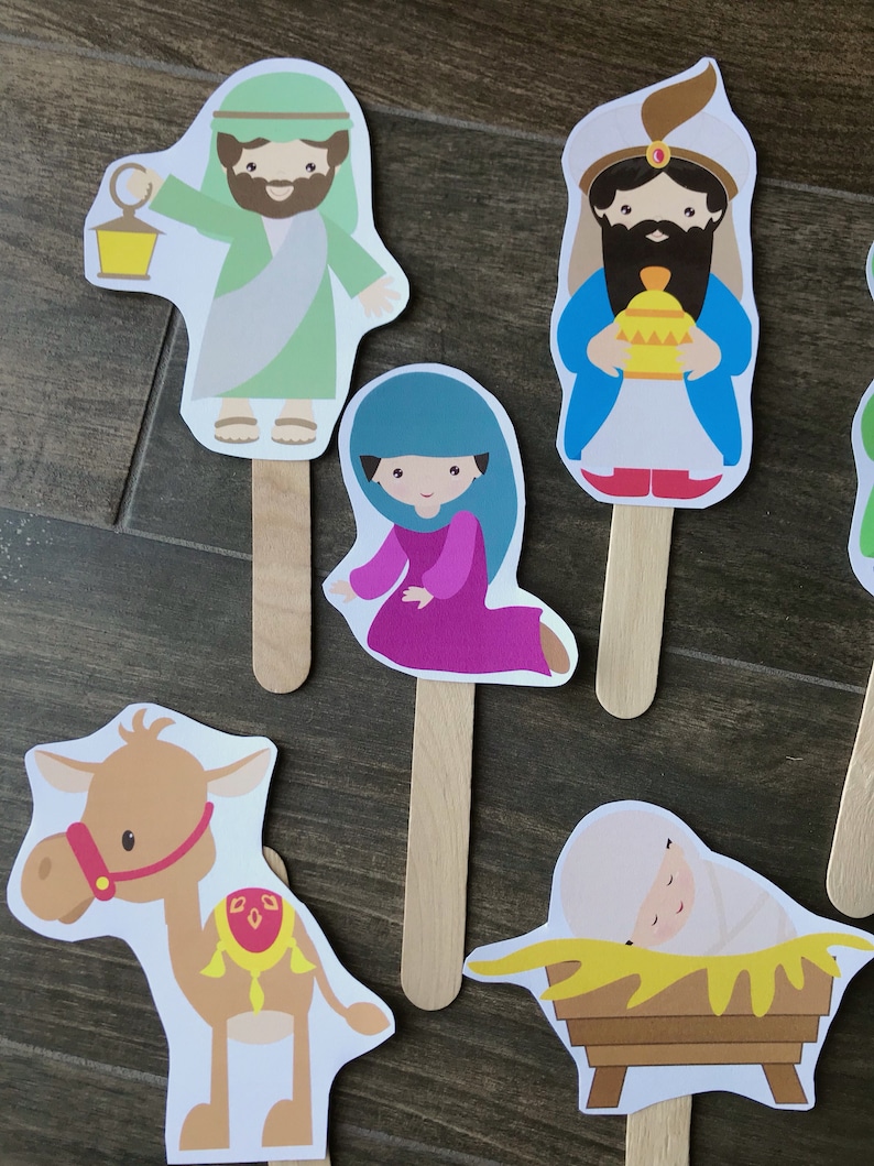 Printable Nativity Advent, Christmas Story Puppets (digital Download ...