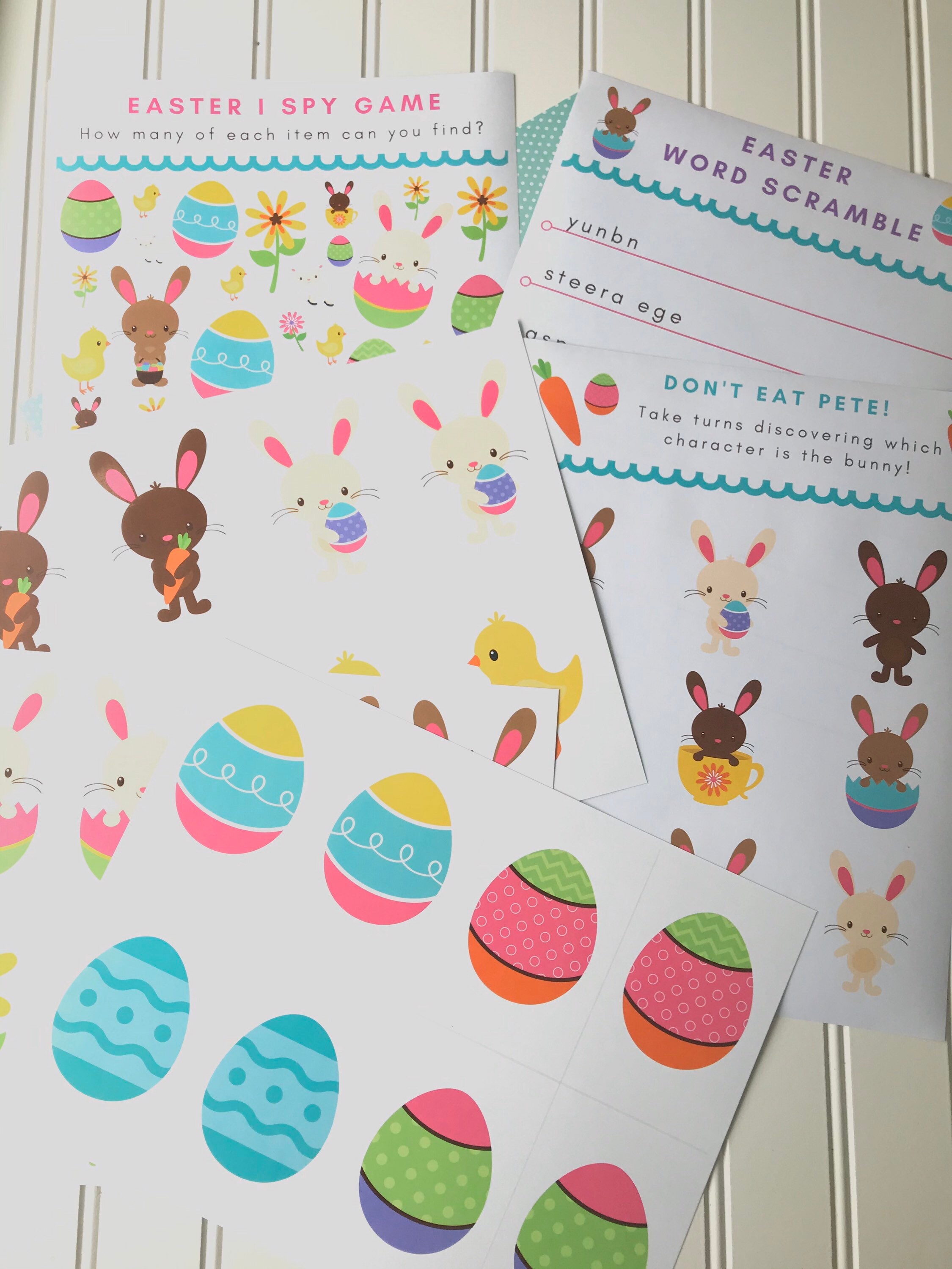 EASTER GAMES, Printable Easter Games for Kids, Kids Easter Bingo ...