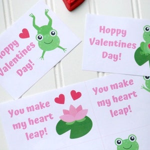 Valentine Printable Frog Cards - Etsy