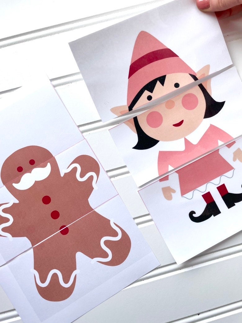 Preschool Christmas Puzzles Printable Preschool Christmas - Etsy