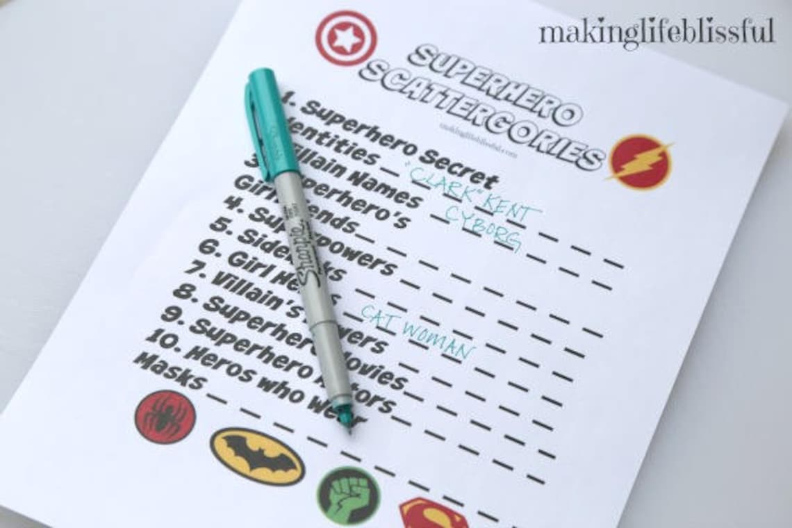 Superhero Printable Activity Pack - Etsy