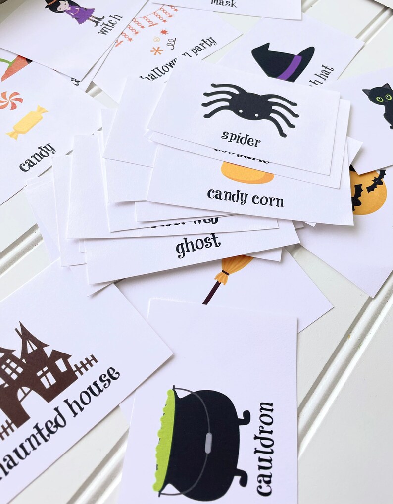 Printable Halloween Charades Game Cards, Family Fun (digital Download ...
