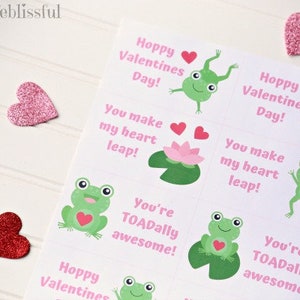 Valentine Printable Frog Cards - Etsy