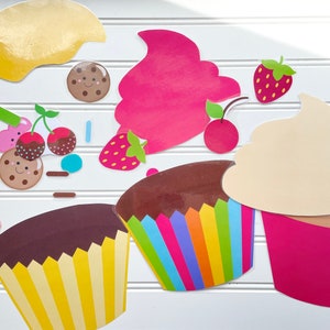 Cupcakes Printable Craft for Kids, Kids Cupcake Bakery Game, Cupcake ...