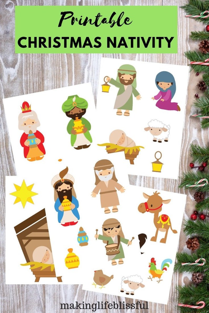 Printable Nativity for Christmas Christmas Nativity Advent - Etsy