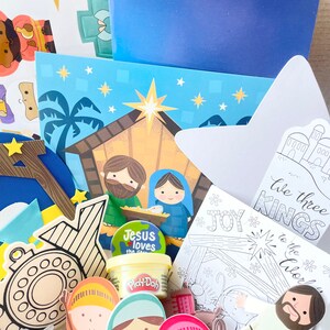 Christmas Nativity Activity Kit, Christmas Busy Box for Kids, Kids ...