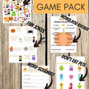 5 Halloween Games for Kids, Printable Halloween Games, Halloween ...