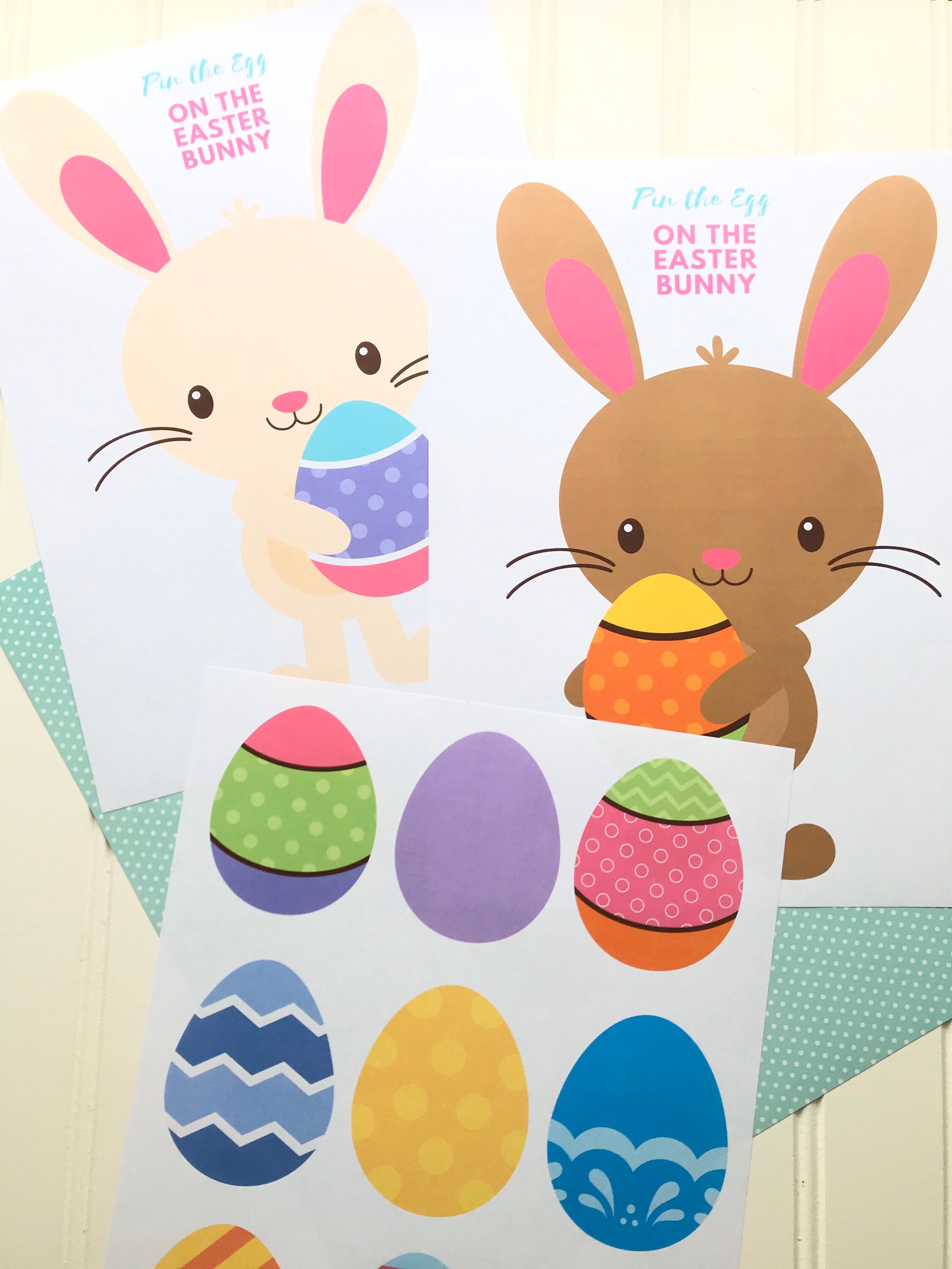 Pin the Egg on the Easter Bunny Printable Easter Game - Etsy