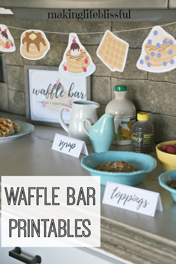 Waffle Bar Party Printables Breakfast Printables Brunch | Etsy