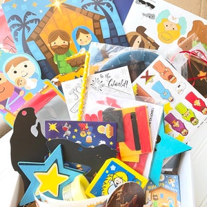 Christmas Nativity Activity Kit, Christmas Busy Box for Kids, Kids ...