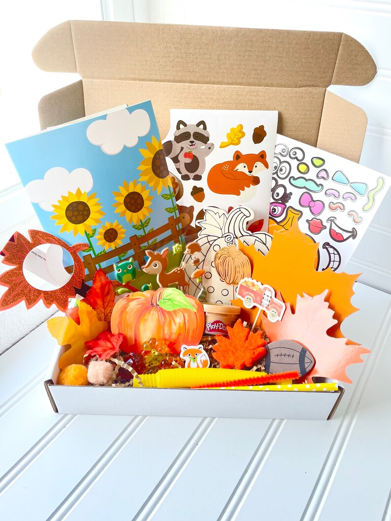 FALL Activity Box for Kids Kids Busy Box Thanksgiving Crafts - Etsy