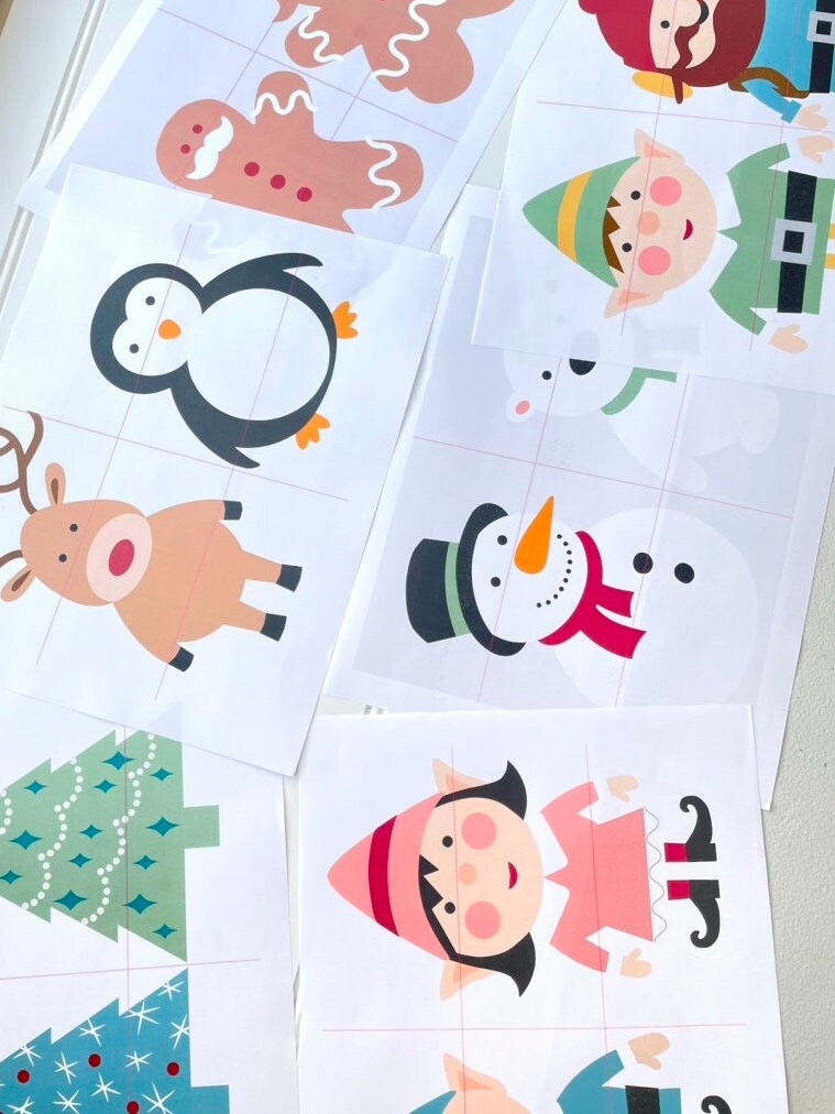 Preschool Christmas Puzzles Printable Preschool Christmas - Etsy