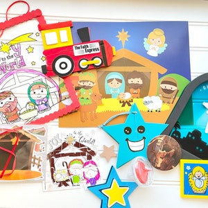 Christmas Nativity Activity Kit, Christmas Busy Box for Kids, Kids ...