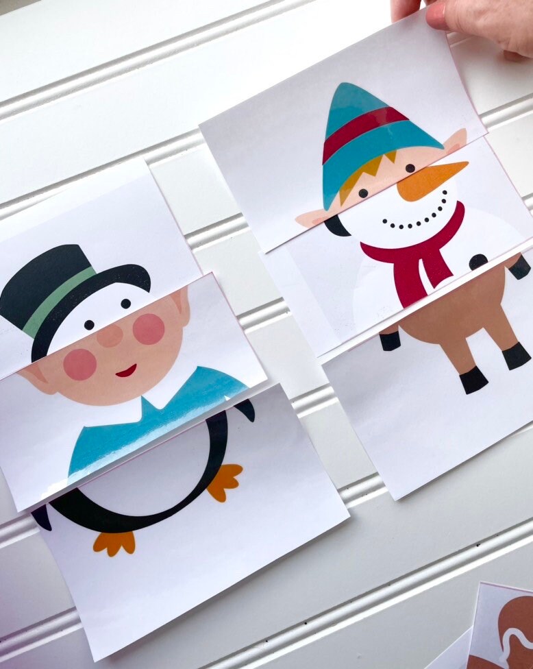 Preschool Christmas Puzzles Printable Preschool Christmas - Etsy