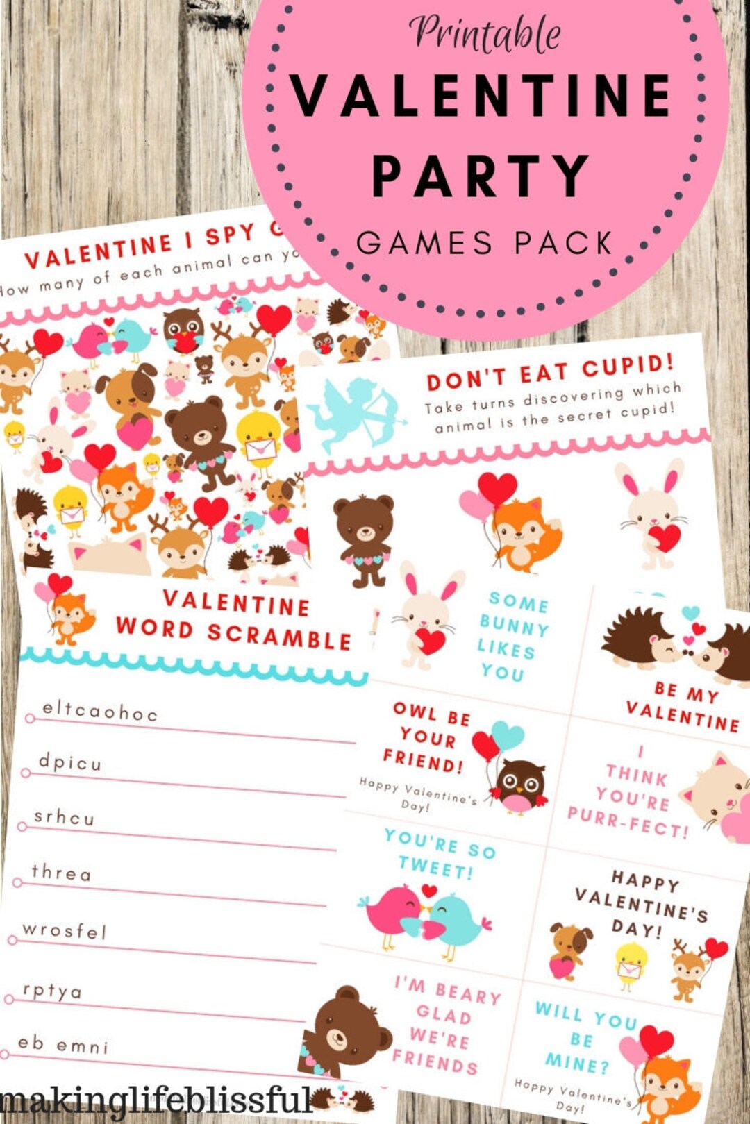 Valentine Printables for Kids, Printable Valentine Games, I Spy ...