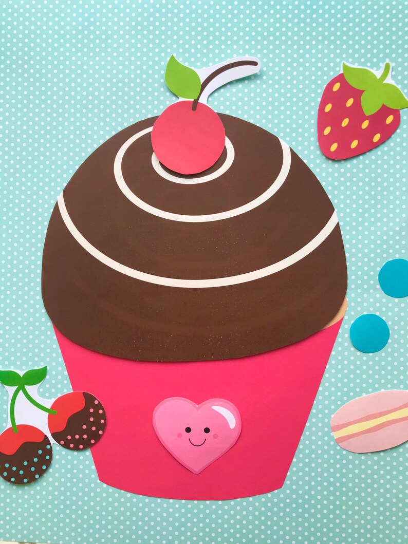 Printable Cupcake Decorating Game, Kids Bakery Pretend Play (PDF ...