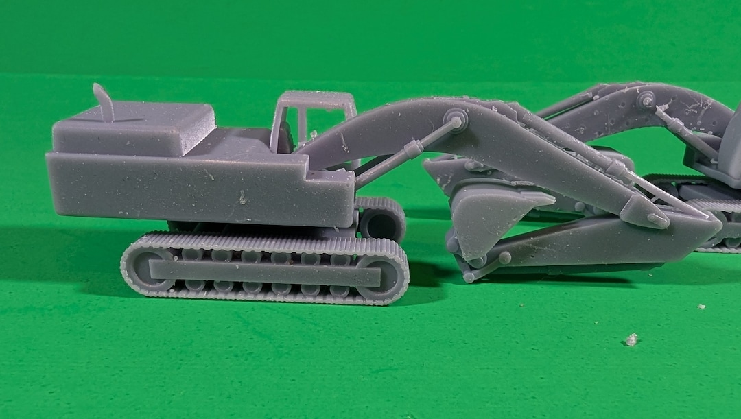 2 HO Track Mounted Large Backhoe Flatbed Car Load or Stand Alone - Etsy