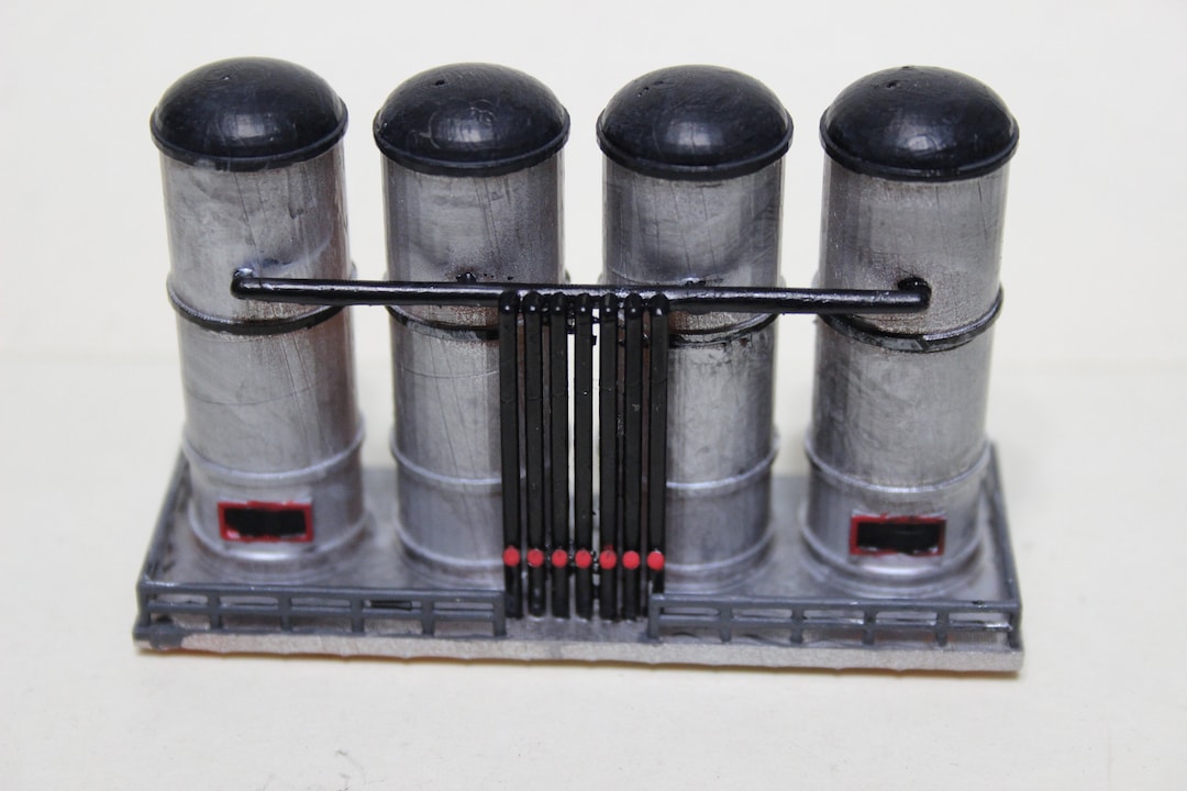 N Scale Above Ground 4 Fuel Tank Silos With Piping and Valves - Etsy