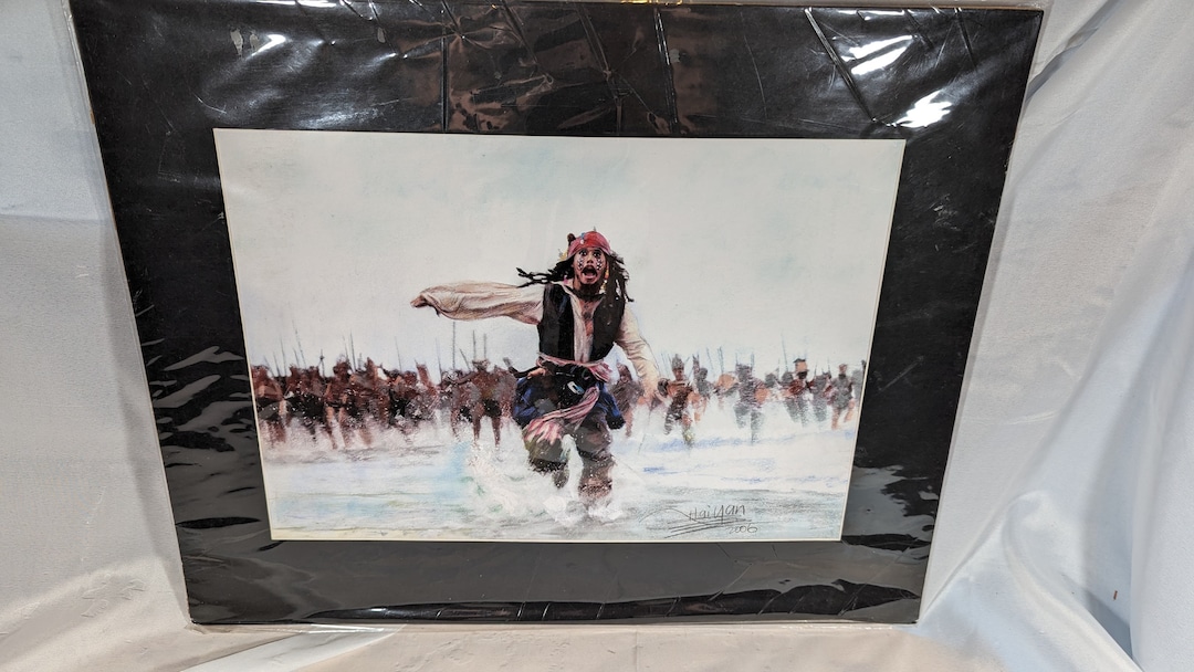 Pirates of the Caribbean Pop Art Print, Running Scene (20x16 Matted) - Etsy