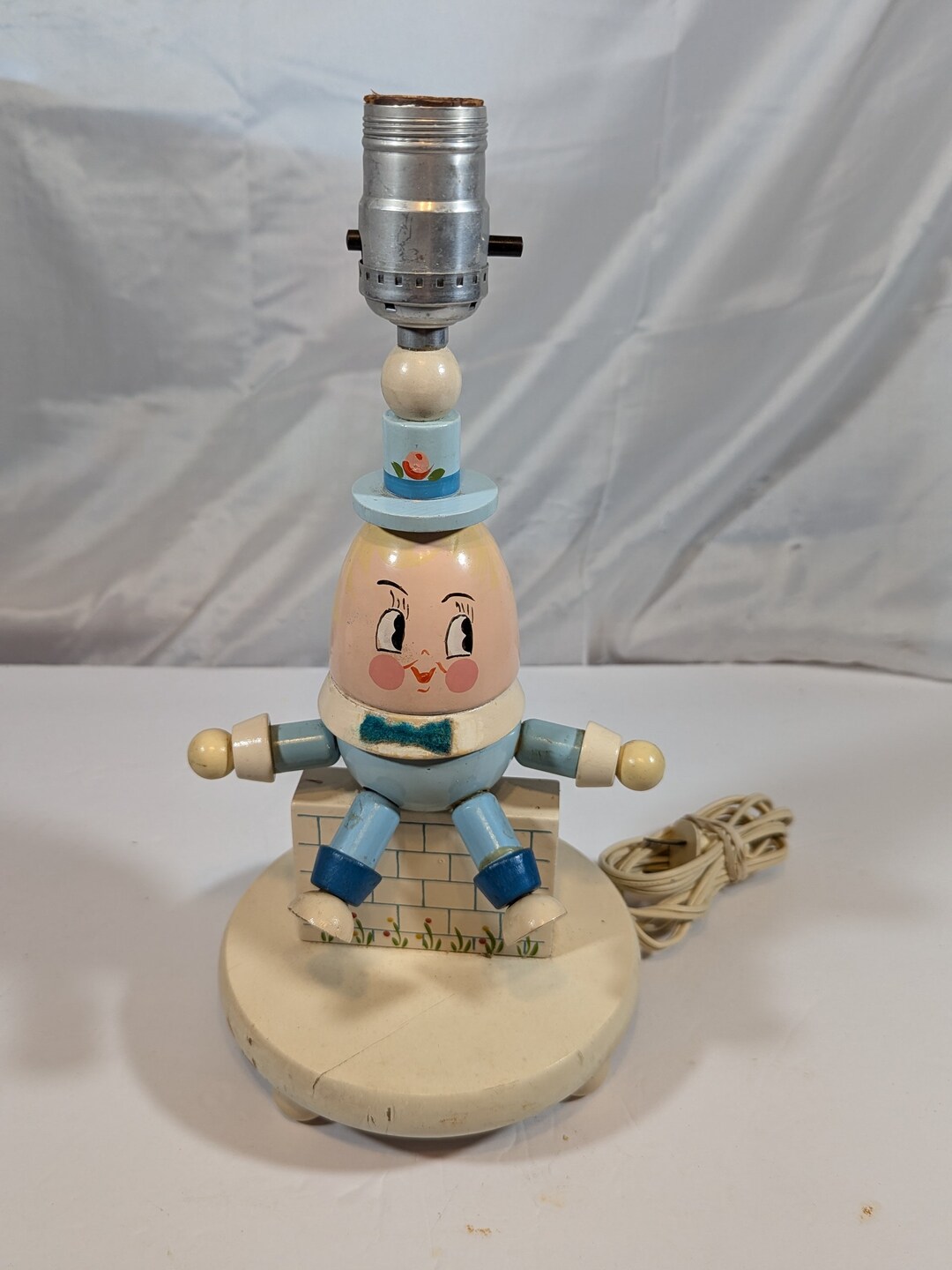 Vintage All Wood Humpy Dumpty Sat on A Wall Childs Lamps Nursery Rhyme - Etsy